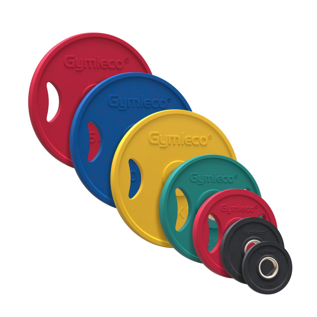 Set - Colored weight plates in rubber with handles – Gymleco